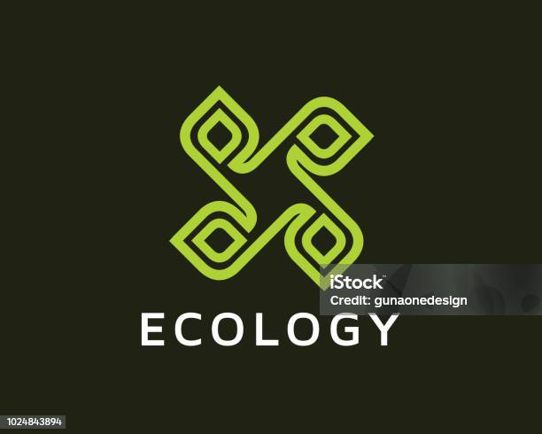 Résumé Des Feuilles Symbole Template Design Vecteur Emblème Concept