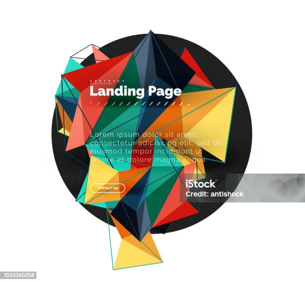 Latar Belakang Abstrak Segitiga Vektor 3d Desain Geometris Poligonal