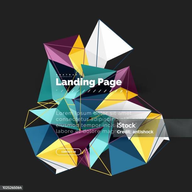 Latar Belakang Abstrak Segitiga Vektor 3d Desain Geometris Poligonal