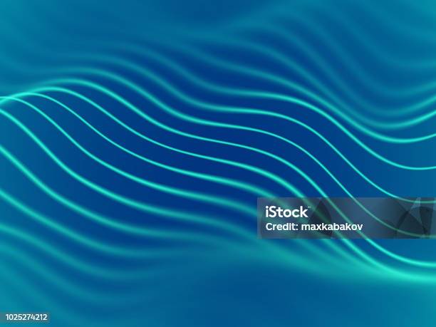 Gelombang Suara 3d Visualisasi Abstrak Big Data Ilustrasi Vektor Eps 10