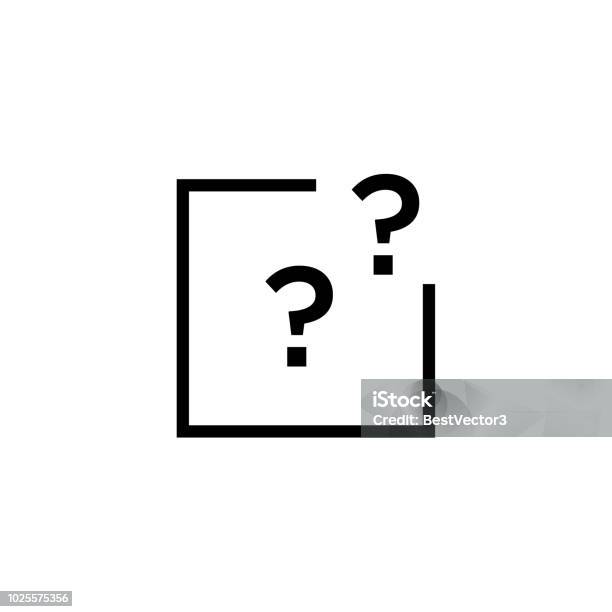 Point Dinterrogation Icône Vector Signe Et Le Symbole Isolé Sur Fond
