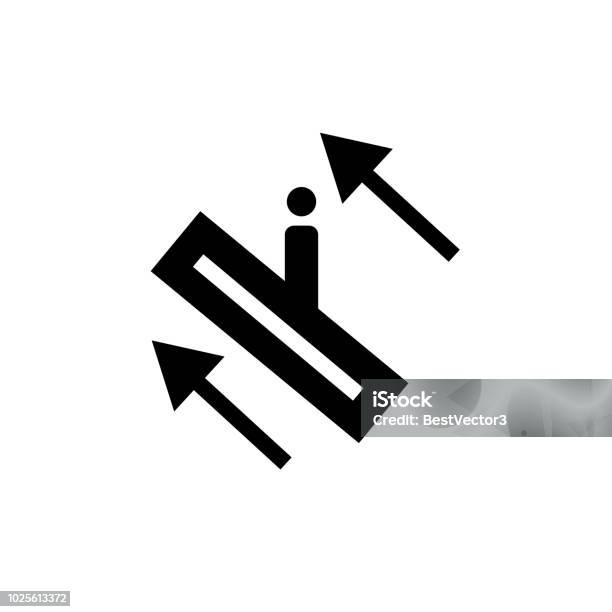 Escalator Icône Vector Signe Et Symbole Isolé Sur Fond Blanc Notion De