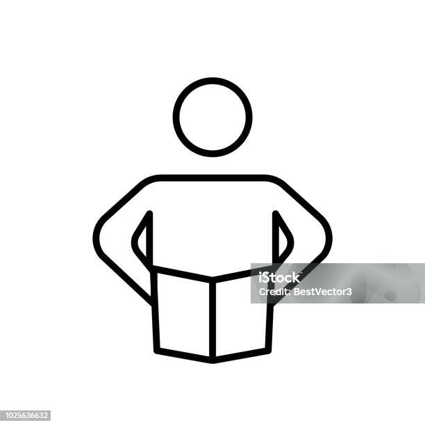 Lecture Icône Vector Signe Et Le Symbole Isolé Sur Fond Blanc Notion De