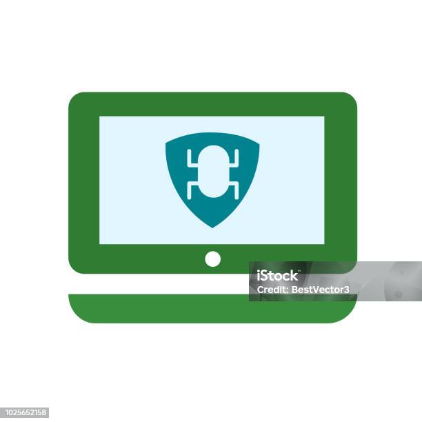 Icône Antivirus Vecteur Signe Et Le Symbole Isolé Sur Fond Blanc
