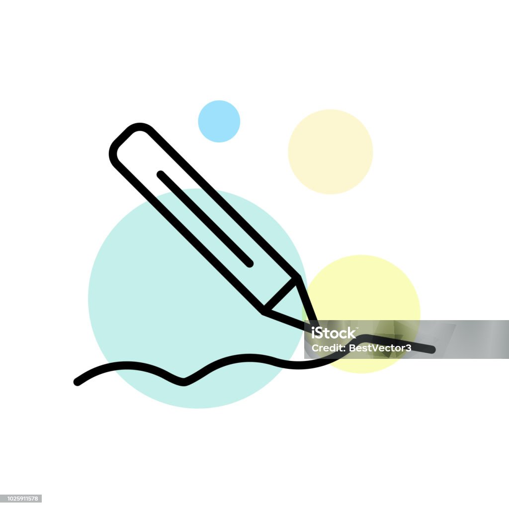 Écrire Licône Vector Signe Et Le Symbole Isolé Sur Fond Blanc Concept