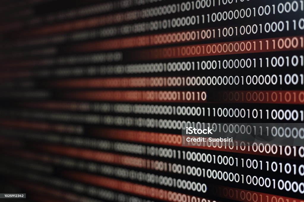 Red Binary Code Computer Technology Background Red Binary Code Computer Language Data Transfers