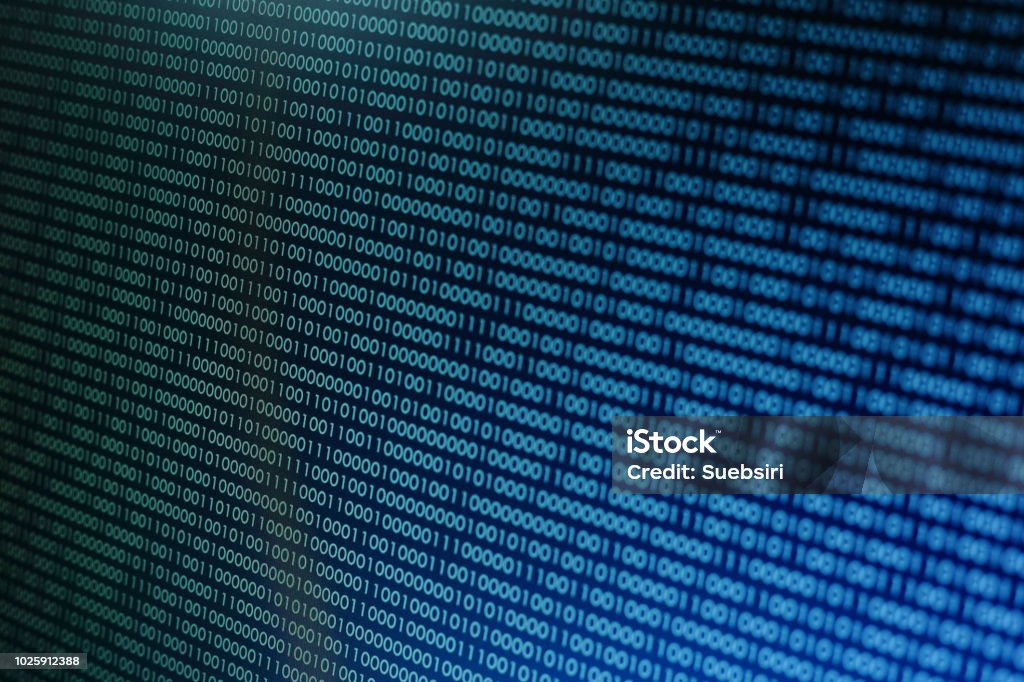 Blue Binary Code Background Computer Data Transfer Concept Computer Ai Intelligence Data