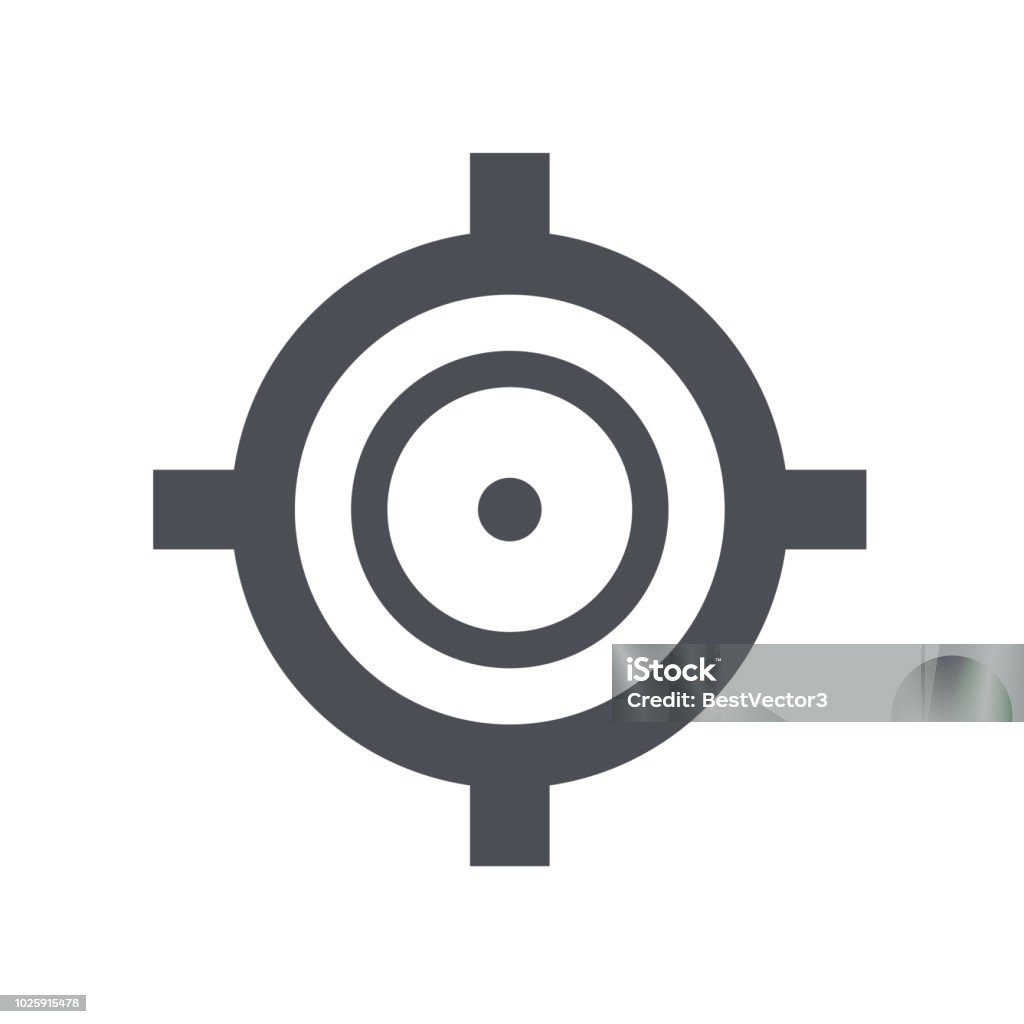 Objectif Icône Vector Signe Et Le Symbole Isolé Sur Fond Blanc Concept