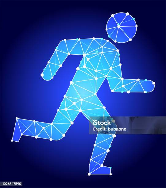 Running Blue Triangle Node Vector Pattern Stock Illustration Download