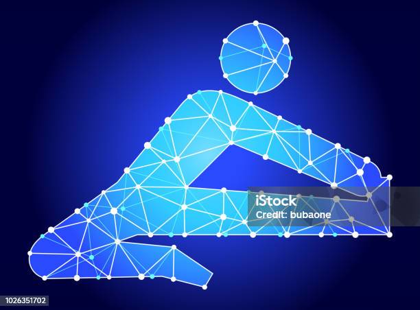 Stretch Blue Triangle Node Vector Pattern Stock Illustration Download