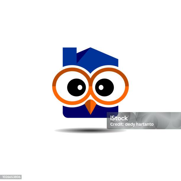 Logo Doiseau Chouette Icône Tête Doiseau Symbole De Léducation Modèle