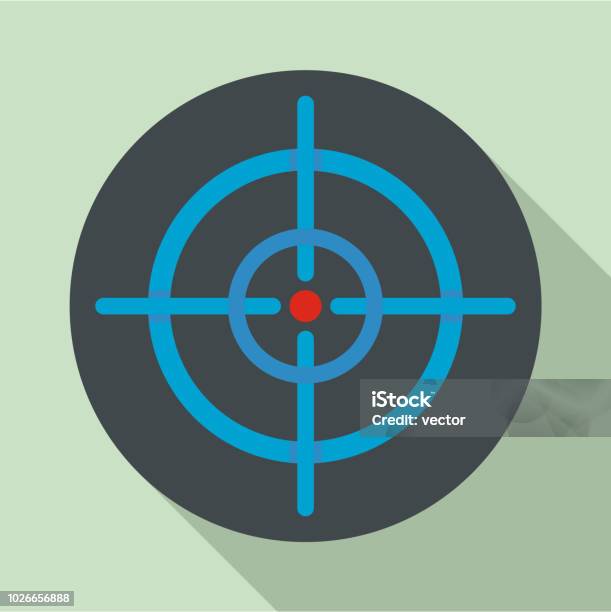 Aim Scope Target Icon Flat Style Stock Illustration - Download Image ... Aim Scope Target Icon Flat Style Stock Illustration - Download Image ...