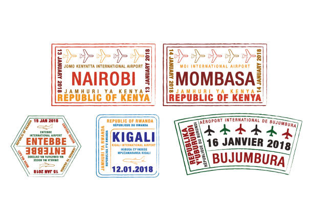 african passport stamp vector Kostenlose | AI, SVG und EPS
