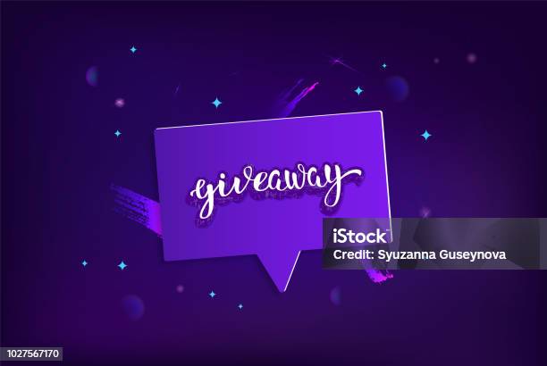Giveaway Manuscrite Lettrage Illustration Vectorielle Vecteurs Libres