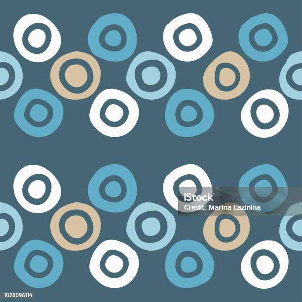 Pola Polkadot Mulus Latar Belakang Geometris Sikat Titik Lingkaran Dan