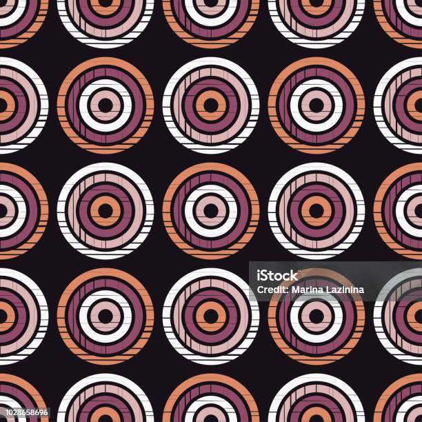 Pola Polkadot Mulus Latar Belakang Geometris Titik Lingkaran Dan Tombol