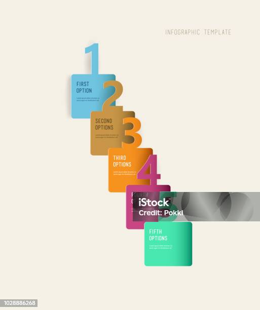 Infographie Illustration Vectorielle Modèle Avec Options De Nombre