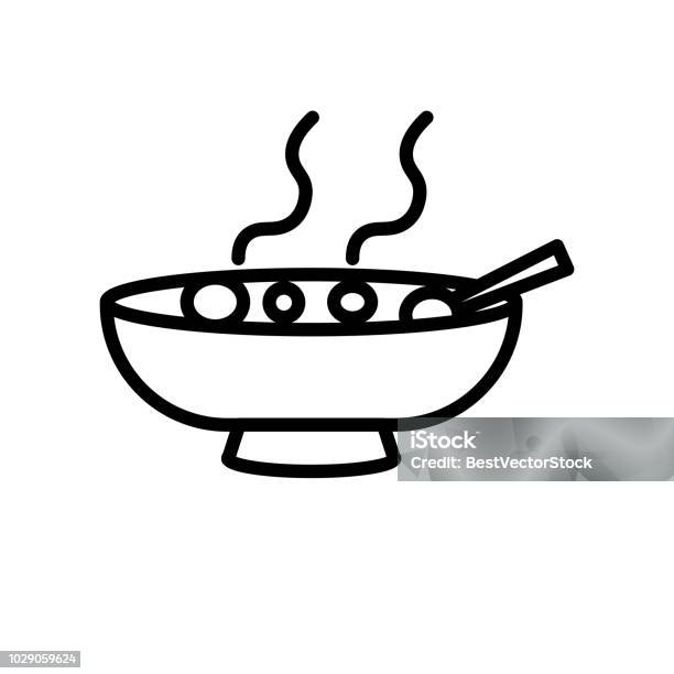 Icône De Soupe Vector Isolé Sur Fond Blanc Soupe Signe Ligne Ou Signe