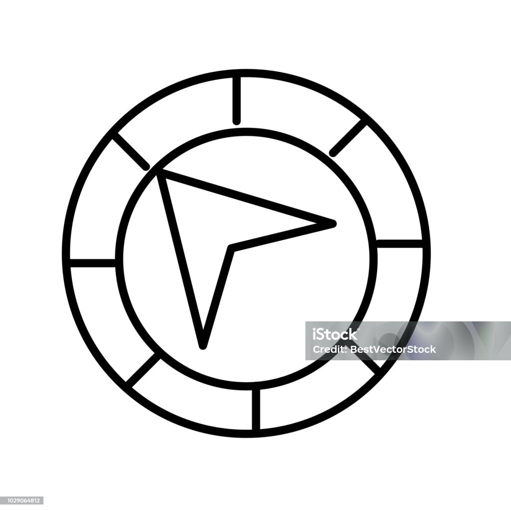 Vetores De Ícone De Navegação Vectorial Isolado No Fundo Branco Sinal