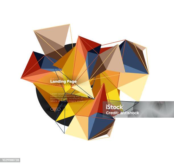 Latar Belakang Abstrak Segitiga Vektor 3d Desain Geometris Poligonal