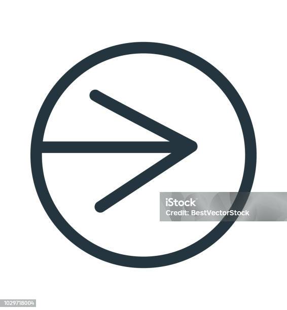Right Arrow Icon Vector Sign And Symbol Isolated On White Background Right Arrow Logo Concept