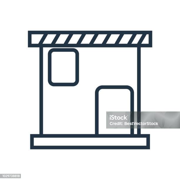 Vecteur Dicône Magasin Isolé Sur Fond Blanc Signe De Magasin Vecteurs