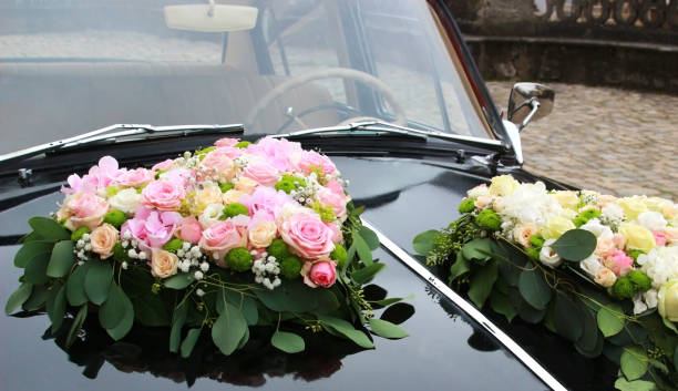 Free picture: wedding, car, decoration, windshield, arrangement ...