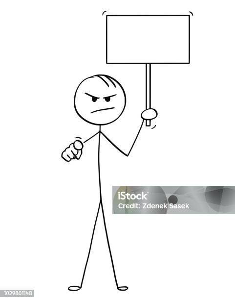 Caricature De Lhomme En Colère Ou Homme Daffaires Exploitation Signe