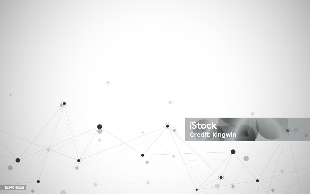Abstract Connecting Dots And Lines Connection Science And Technology
