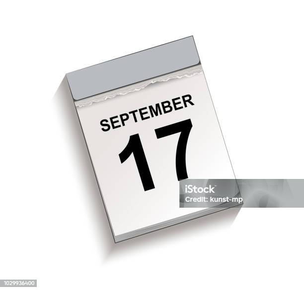 Kalender Abreißkalender Mit Datum 17 September Stock Vektor Art und ... Kalender Abreißkalender Mit Datum 17 September Stock Vektor Art und ...
