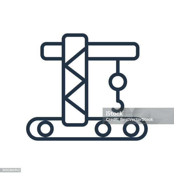 Vecteur Dicône Isolé Sur Fond Blanc Signe De La Grue De Grue Vecteurs