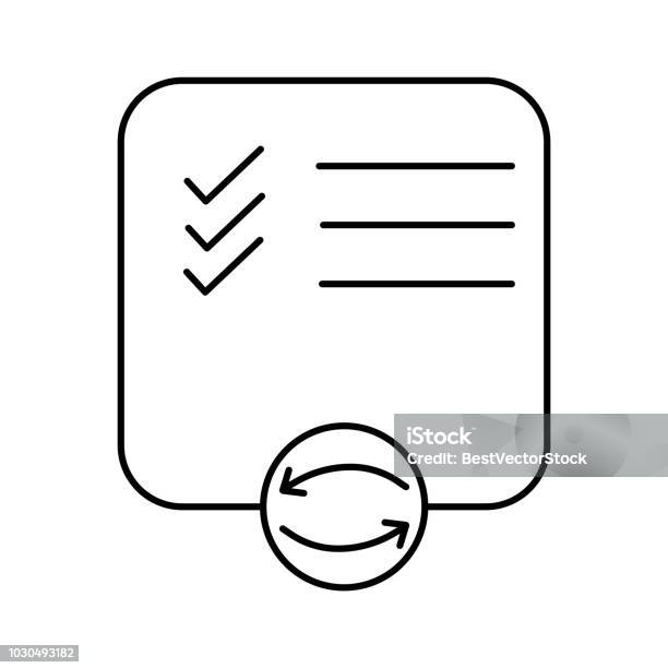 Liste Icône Vector Signe Et Le Symbole Isolé Sur Fond Blanc Liste