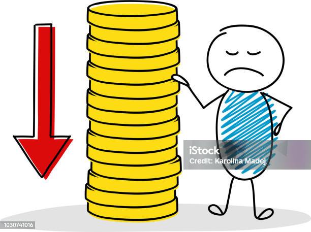 Pile Dargent Montrant Stickman Dessiné De Main En Colère Vector