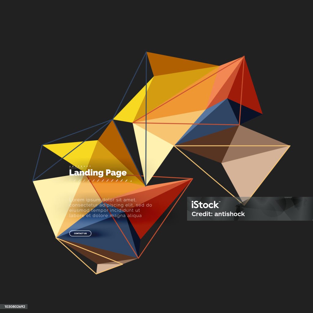 Latar Belakang Abstrak Segitiga Vektor 3d Desain Geometris Poligonal