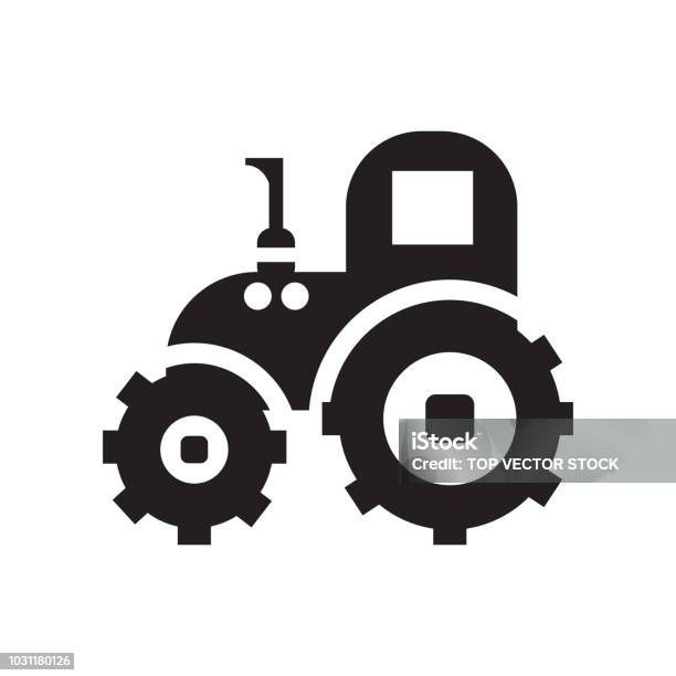 Tracteur Icône Vector Signe Et Le Symbole Isolé Sur Fond Blanc Concept