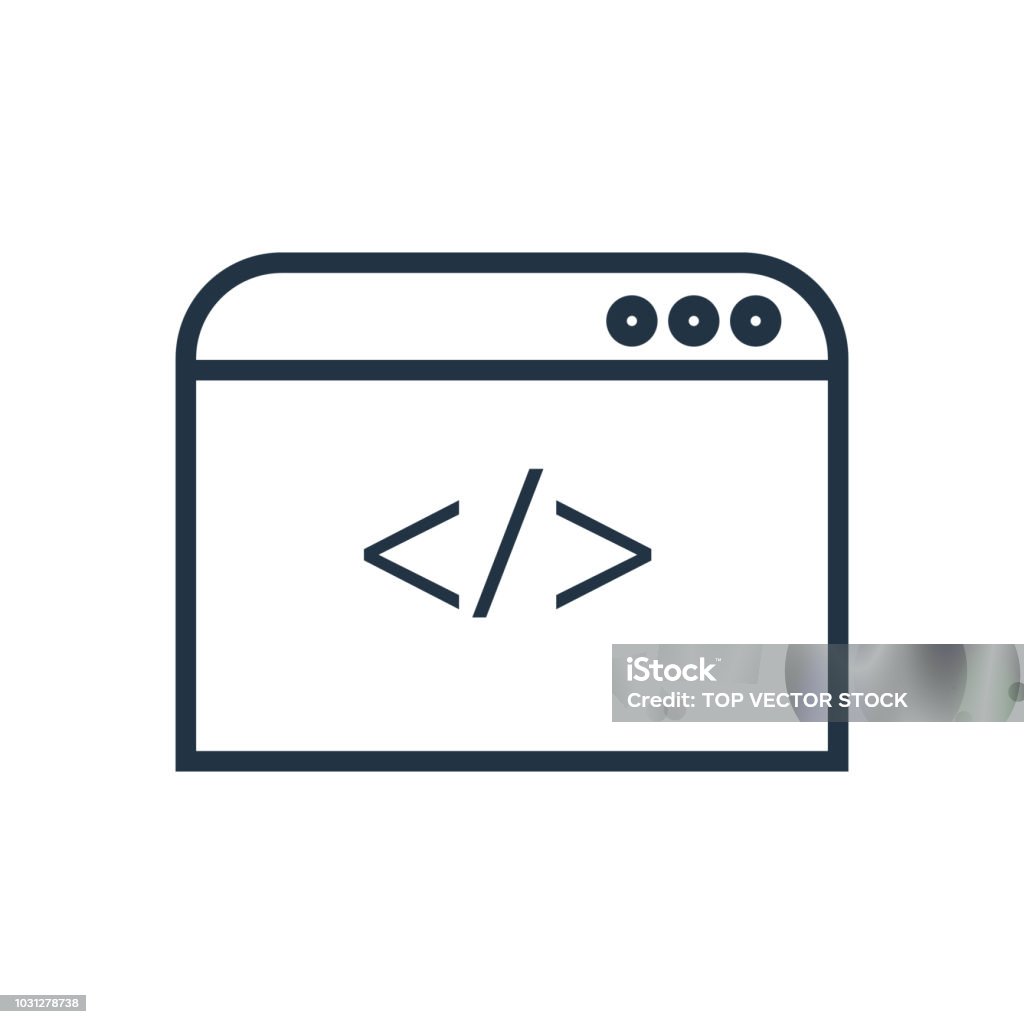 Code Icon Vector Isolated On White Background Code Sign Stock