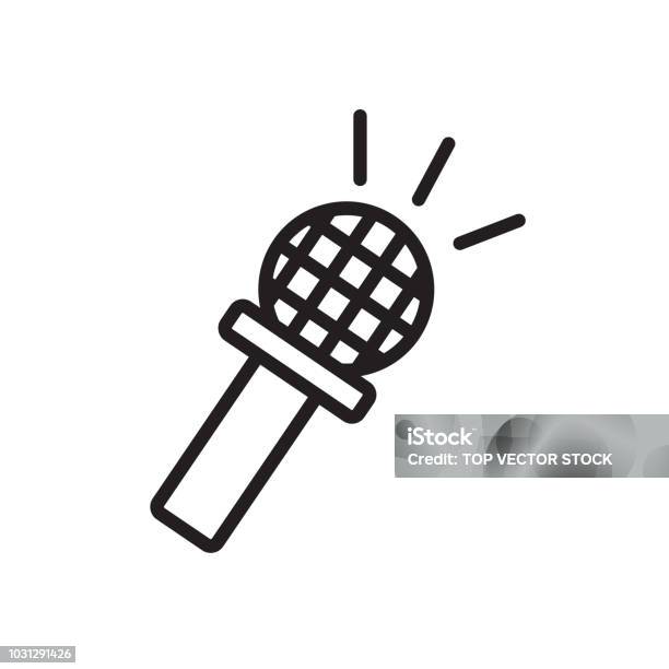 Vecteur Dicône Microphone Isolé Sur Fond Blanc Signe De Microphone