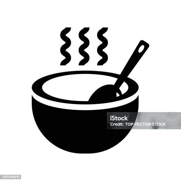 Soupe Icône Vecteur Isolé Sur Fond Blanc Signe De La Soupe Symboles De