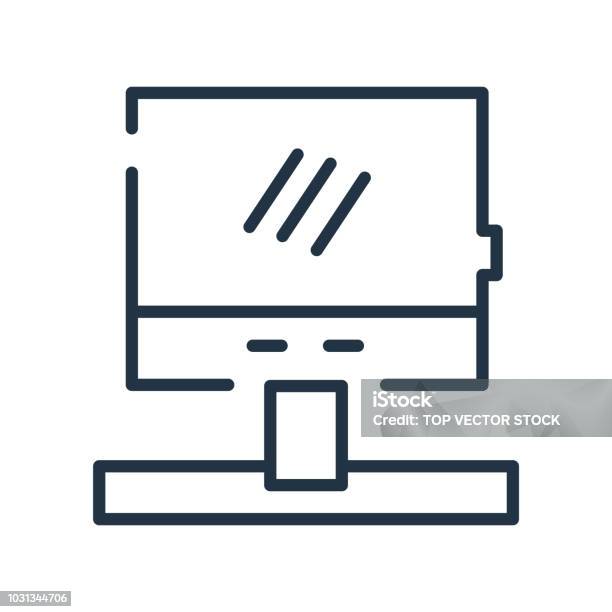 Surveiller Licône Vecteur Isolé Sur Fond Blanc Moniteur Signe Symbole