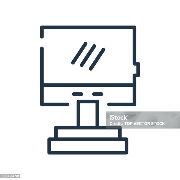 Surveiller Licône Vecteur Isolé Sur Fond Blanc Moniteur Signe Symbole