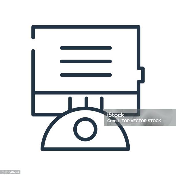 Surveiller Licône Vecteur Isolé Sur Fond Blanc Moniteur Signe Symbole