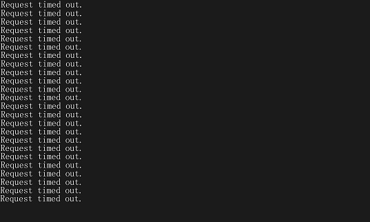 Request Timed Out Alert Connection Failed On Computer With Copy Space The Ping Command Is A Test
