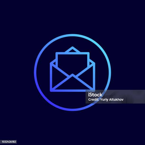 Enveloppe Avec Licône De La Lettre Illustration Vectorielle Dans Le