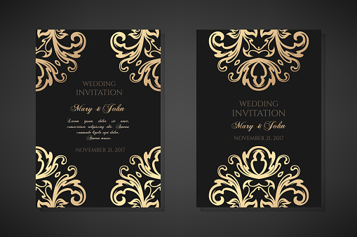 Modèles Dinvitation De Mariage Maquette De Couverture Avec Des