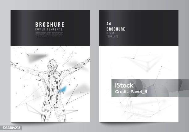 Tata Letak Vektor Format A4 Mencakup Templat Desain Mockup Untuk Brosur