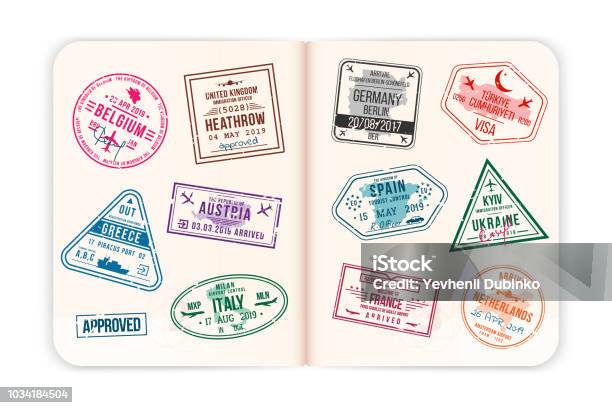 Halaman Paspor Realistis Dengan Stempel Visa Buka Paspor Asing Dengan ... Halaman Paspor Realistis Dengan Stempel Visa Buka Paspor Asing Dengan ...