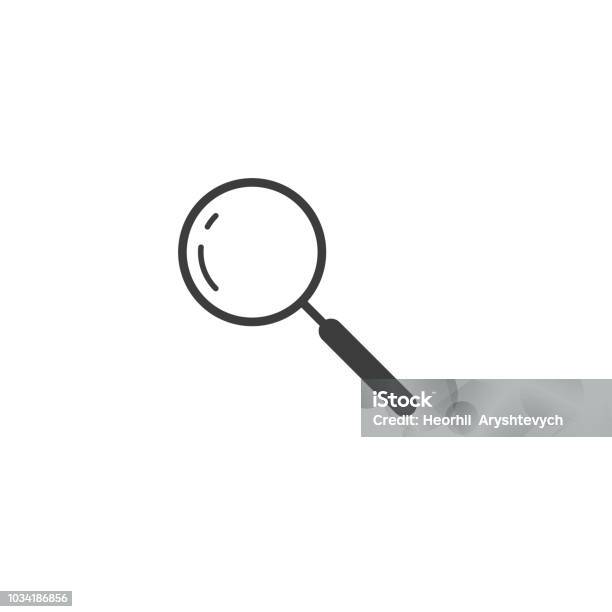 Icône Dart Ligne Contour Simple Vecteur De Loupe De Recherche Vecteurs