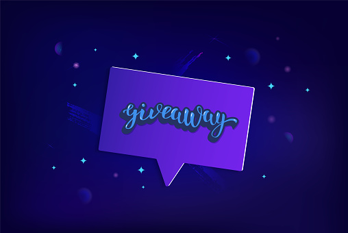 Giveaway Manuscrite Lettrage Illustration Vectorielle Vecteurs Libres