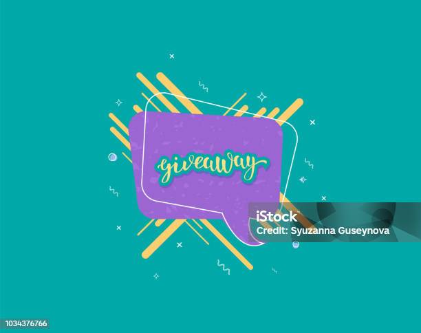 Giveaway Manuscrite Lettrage Illustration Vectorielle Vecteurs Libres