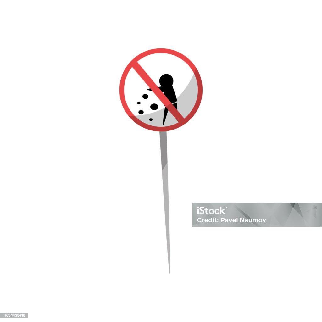 Ilustración De Ninguna Señal Prohibida Arrojar Residuos Vector
